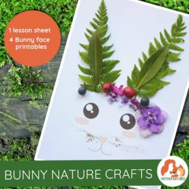 Beautiful Easter Bunny Nature Craft Printables for Kids